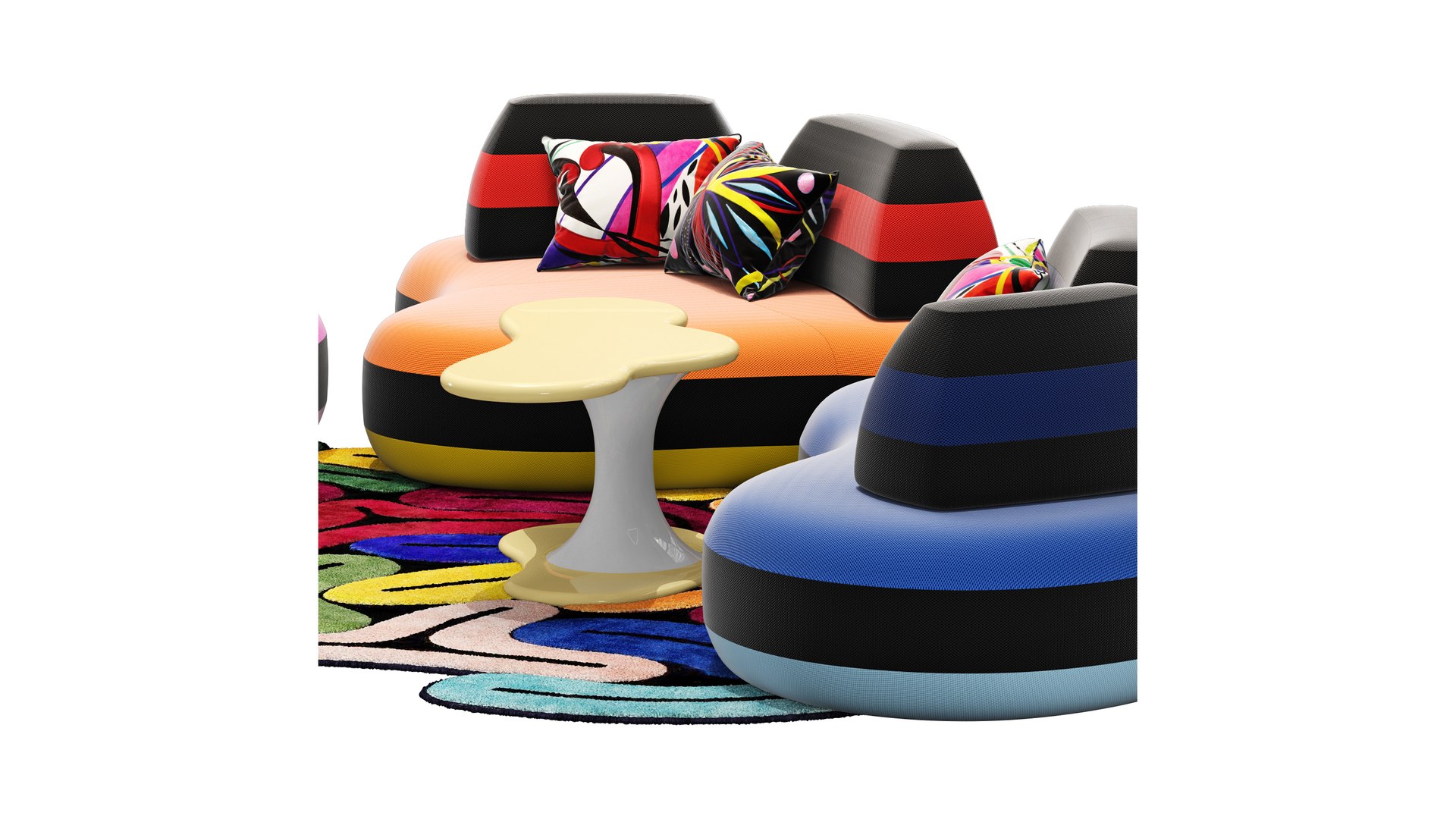 Roche Bobois Bombom Sofa Set 2 3D Model - TurboSquid 2205997