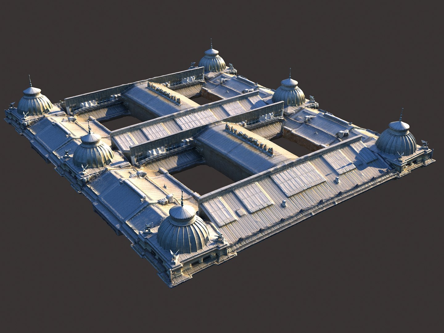 3D roof building model - TurboSquid 1410028