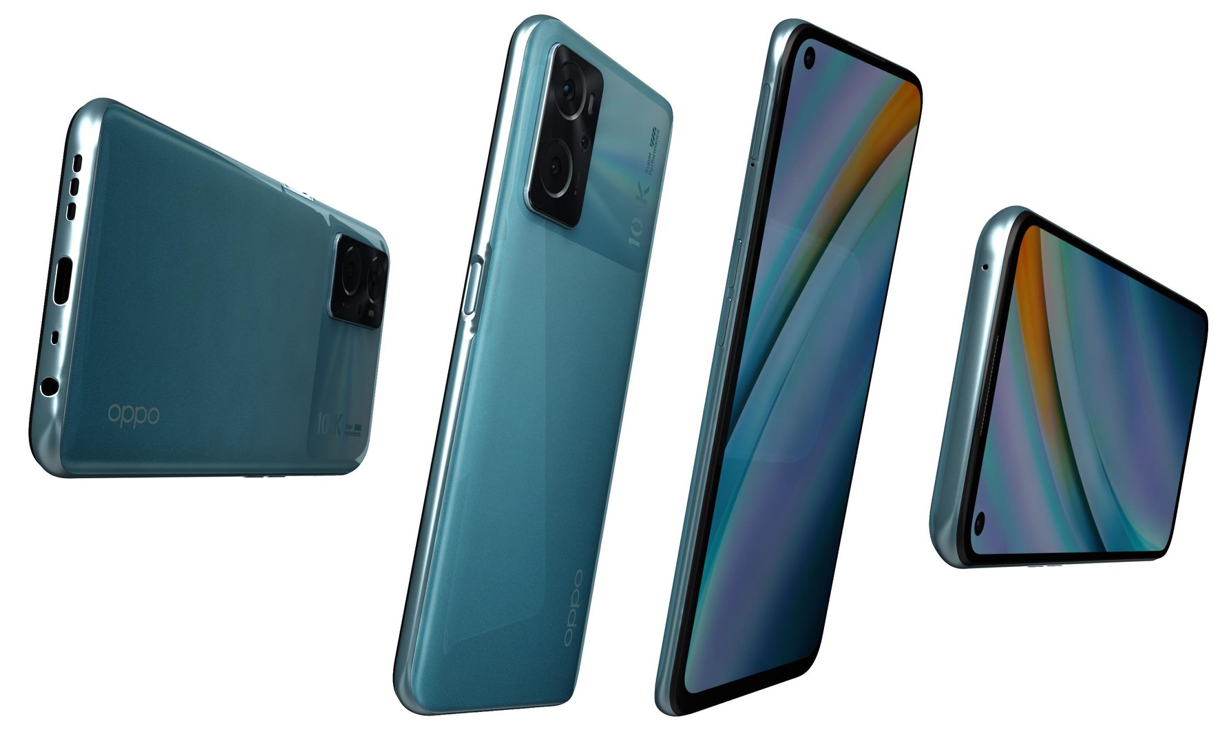 Oppo K10 Blue Flame 3D model - TurboSquid 1990093