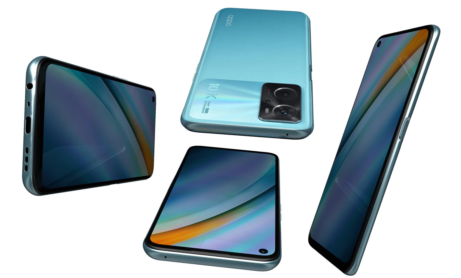 Oppo K10 Blue Flame 3D model - TurboSquid 1990093