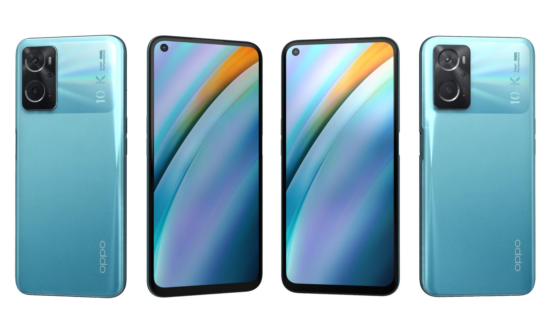Oppo K10 Blue Flame 3D model - TurboSquid 1990093
