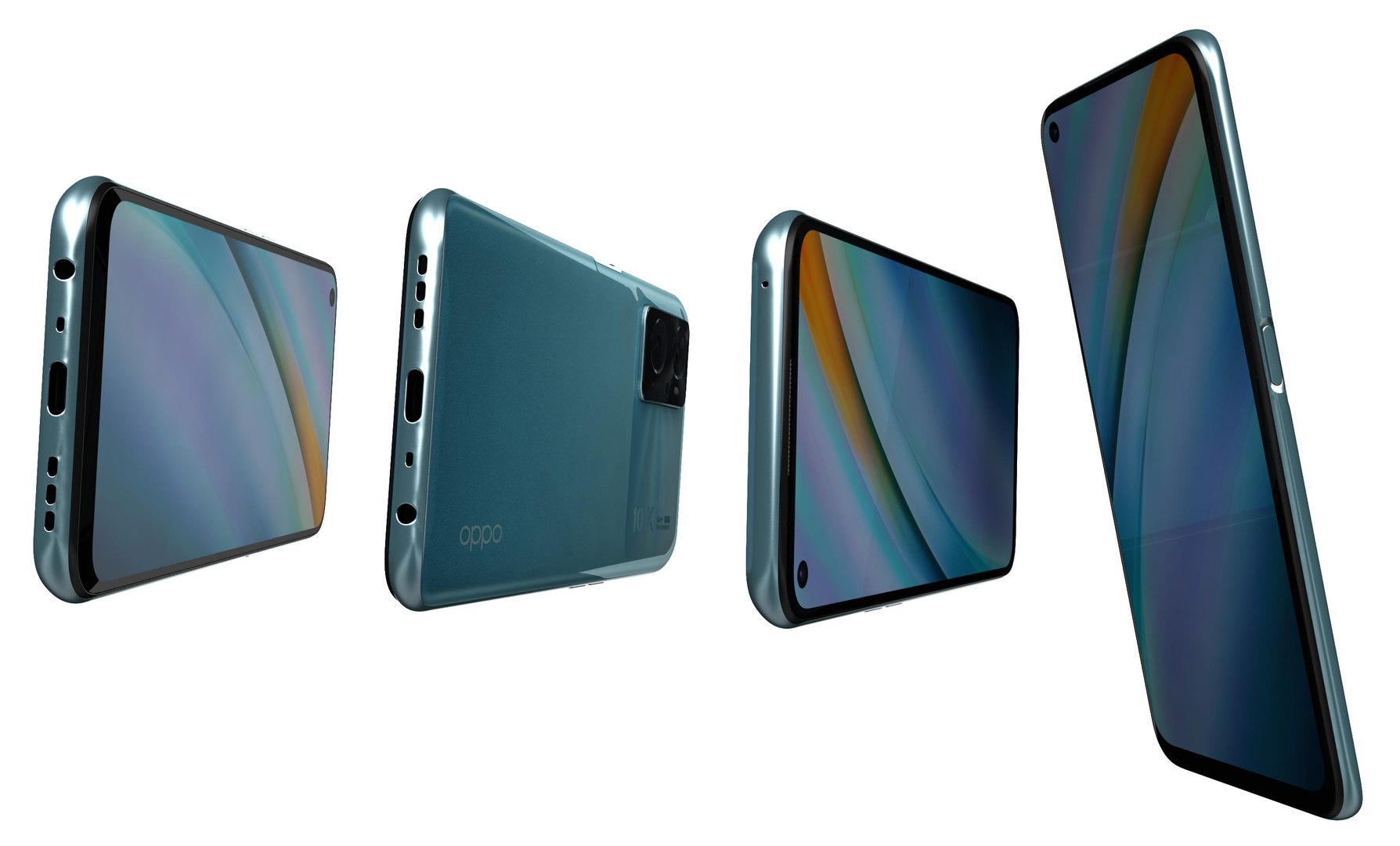 Oppo K10 Blue Flame 3D model - TurboSquid 1990093