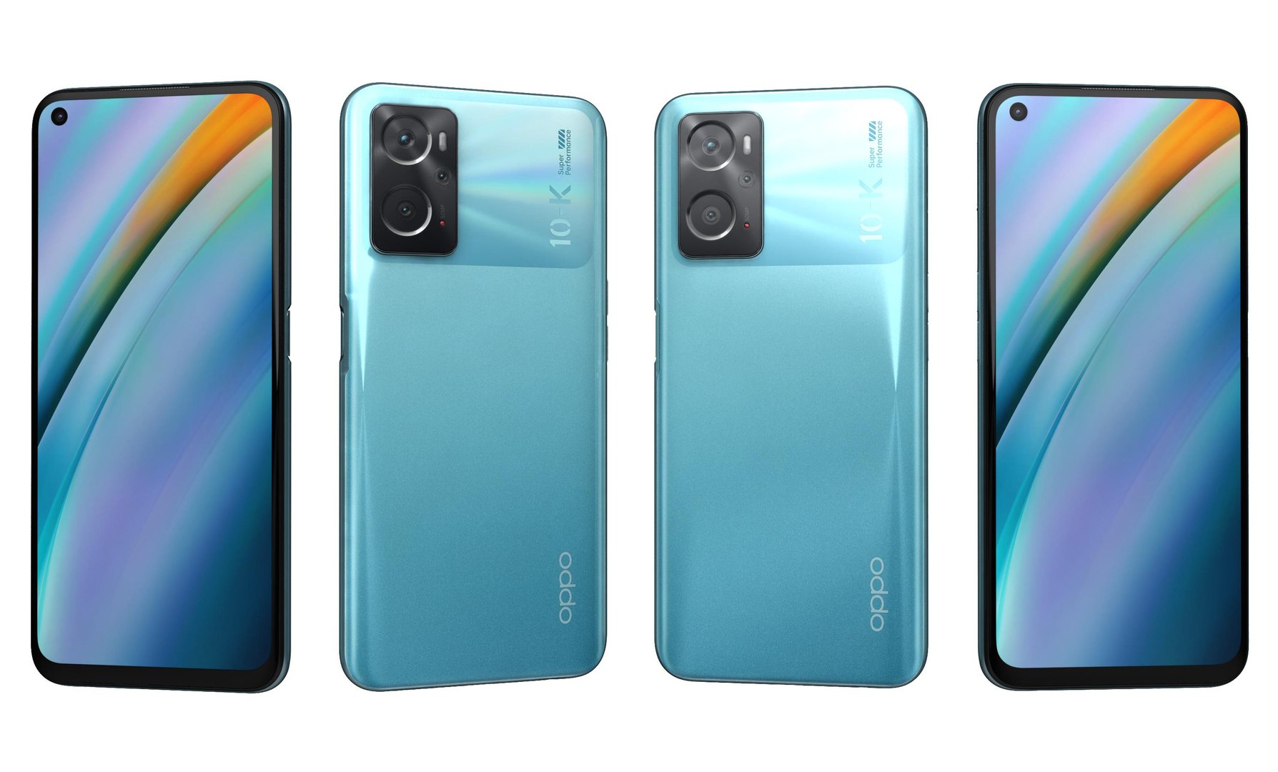 Oppo K10 Blue Flame 3D model - TurboSquid 1990093