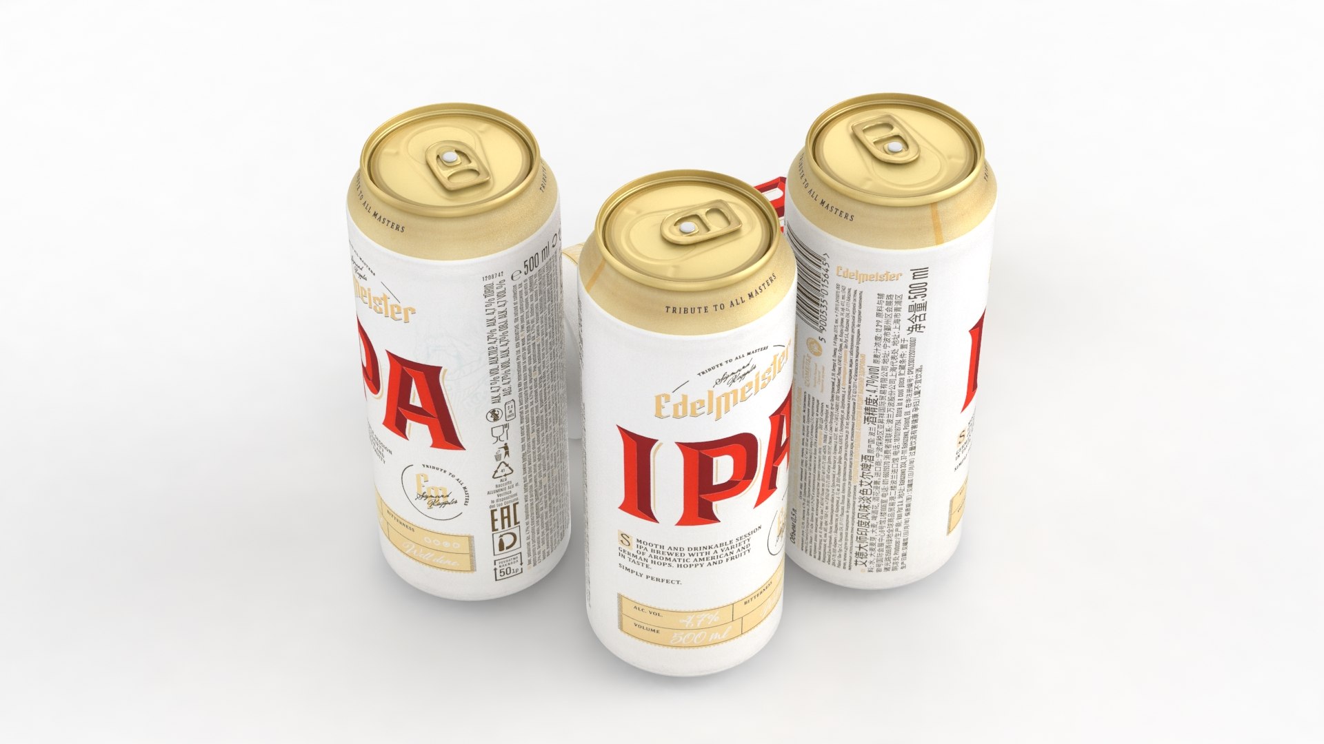 3D Beer Can Edelmeister IPA 500ml 2023 - TurboSquid 2106843