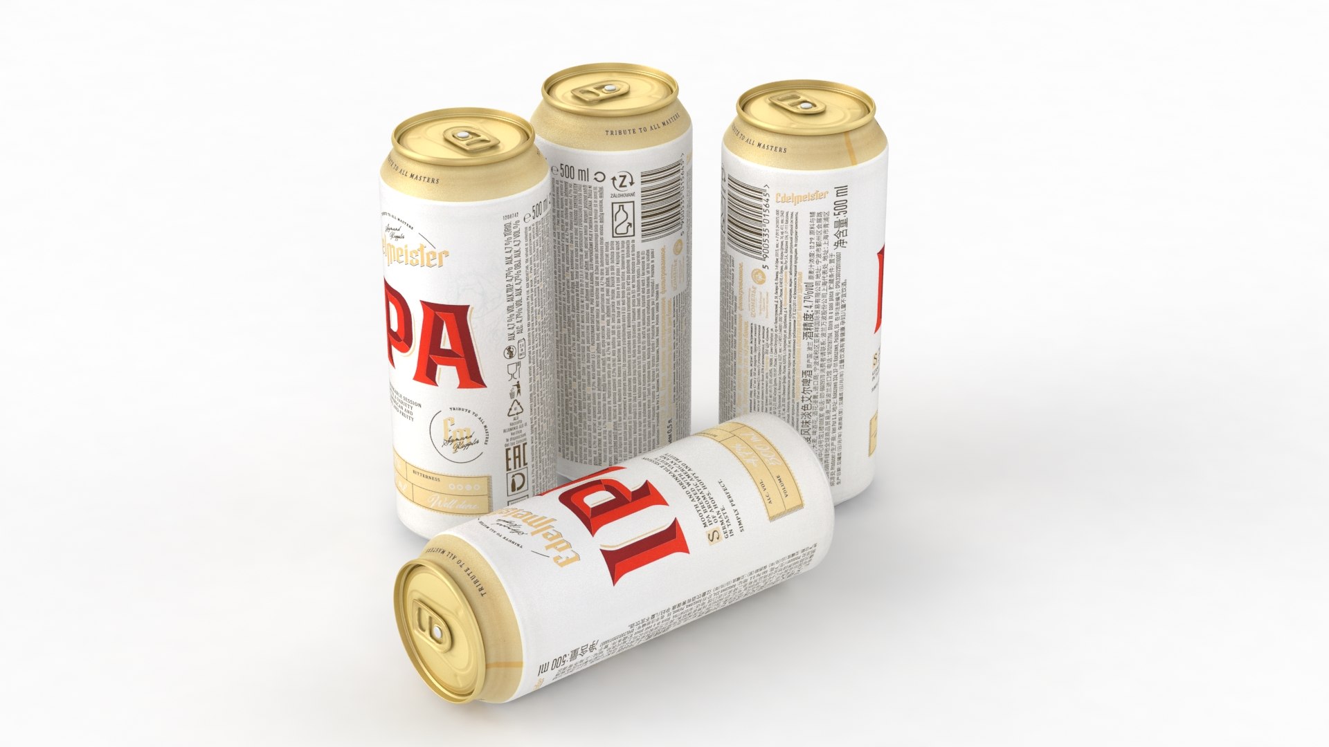 3D Beer Can Edelmeister IPA 500ml 2023 - TurboSquid 2106843