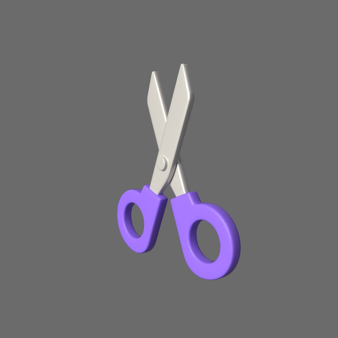 Cartoon Scissors 3D model - TurboSquid 2061983