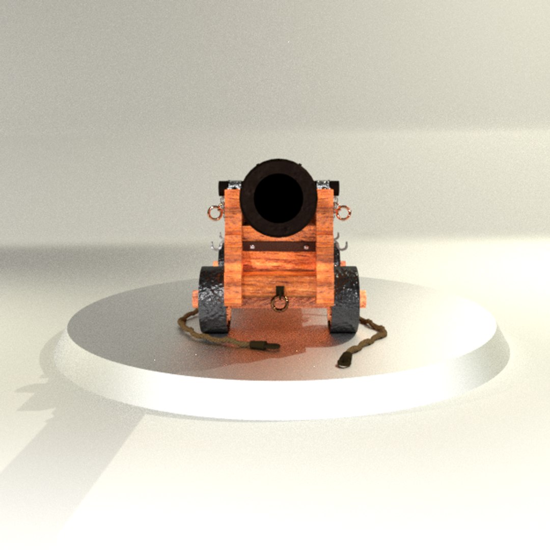 3d Realistic Medieval Cannon Model