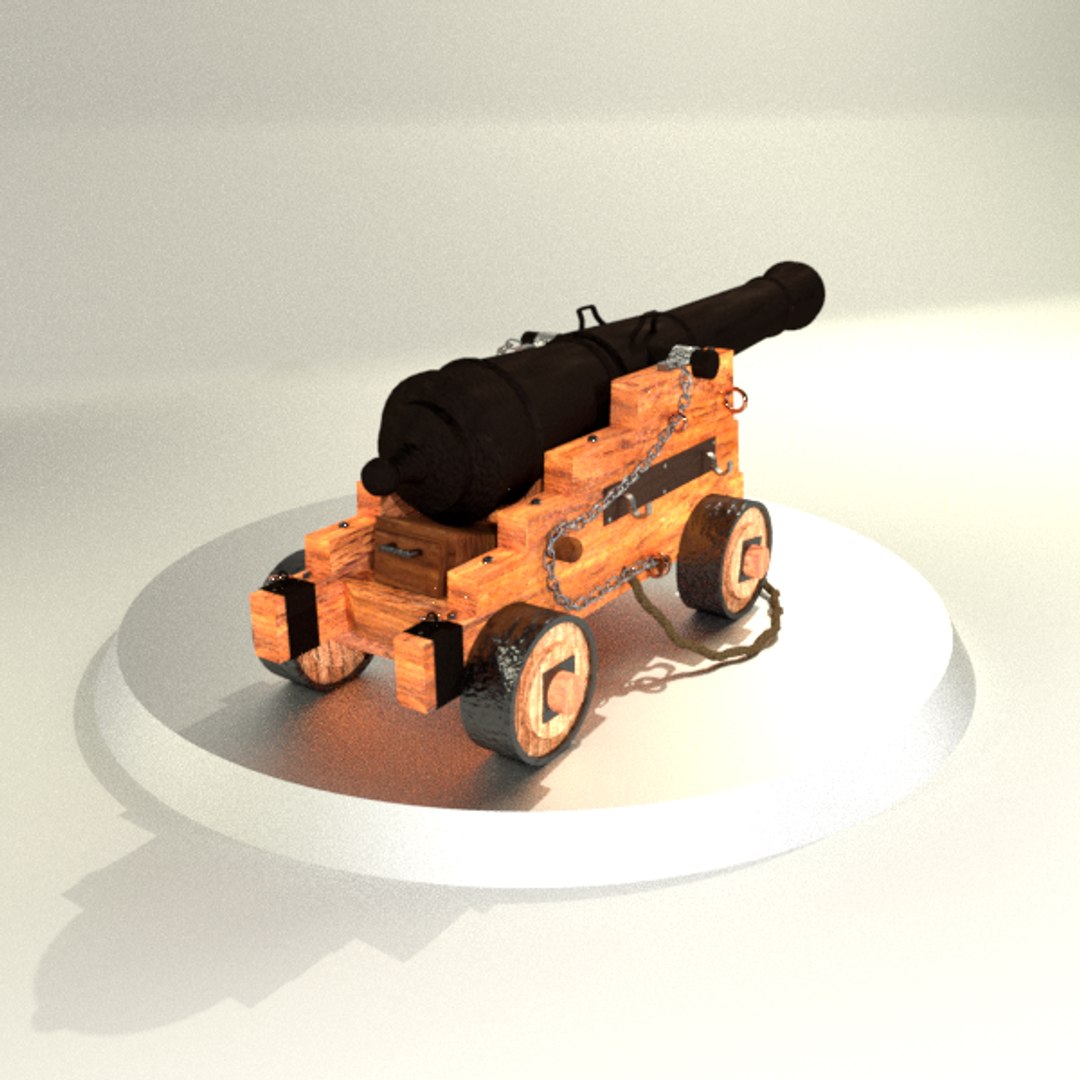 3d Realistic Medieval Cannon Model