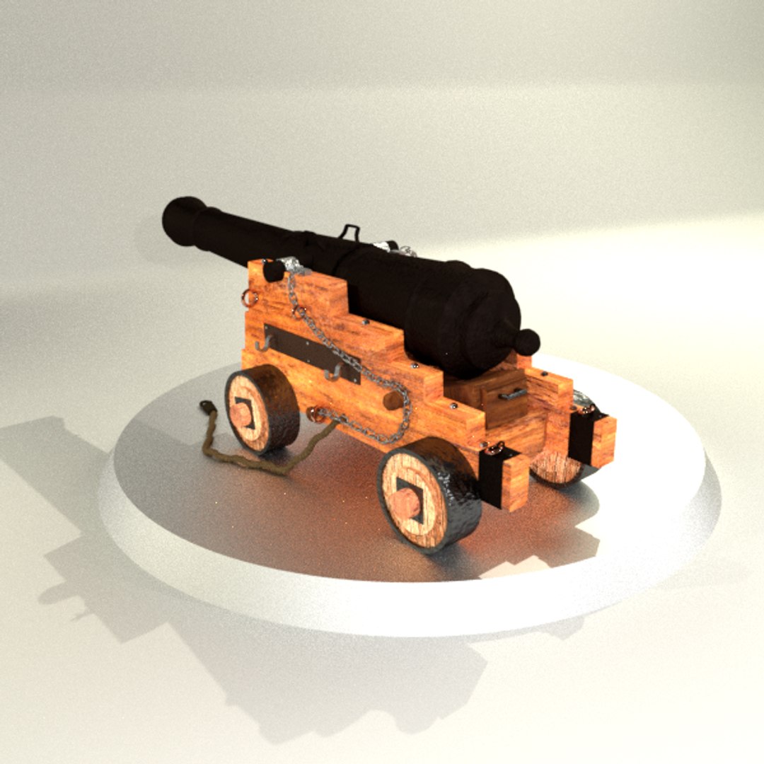 3d Realistic Medieval Cannon Model
