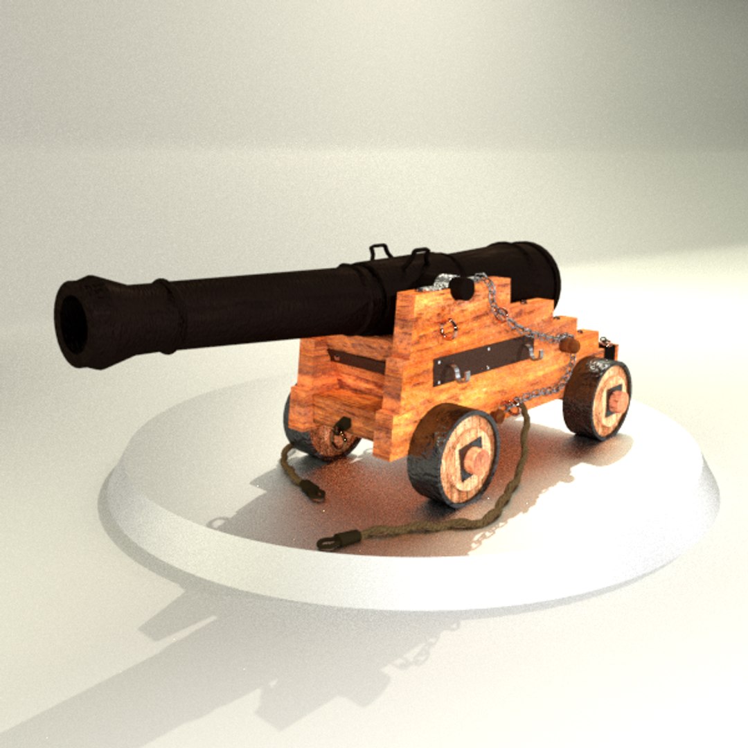 3d Realistic Medieval Cannon Model