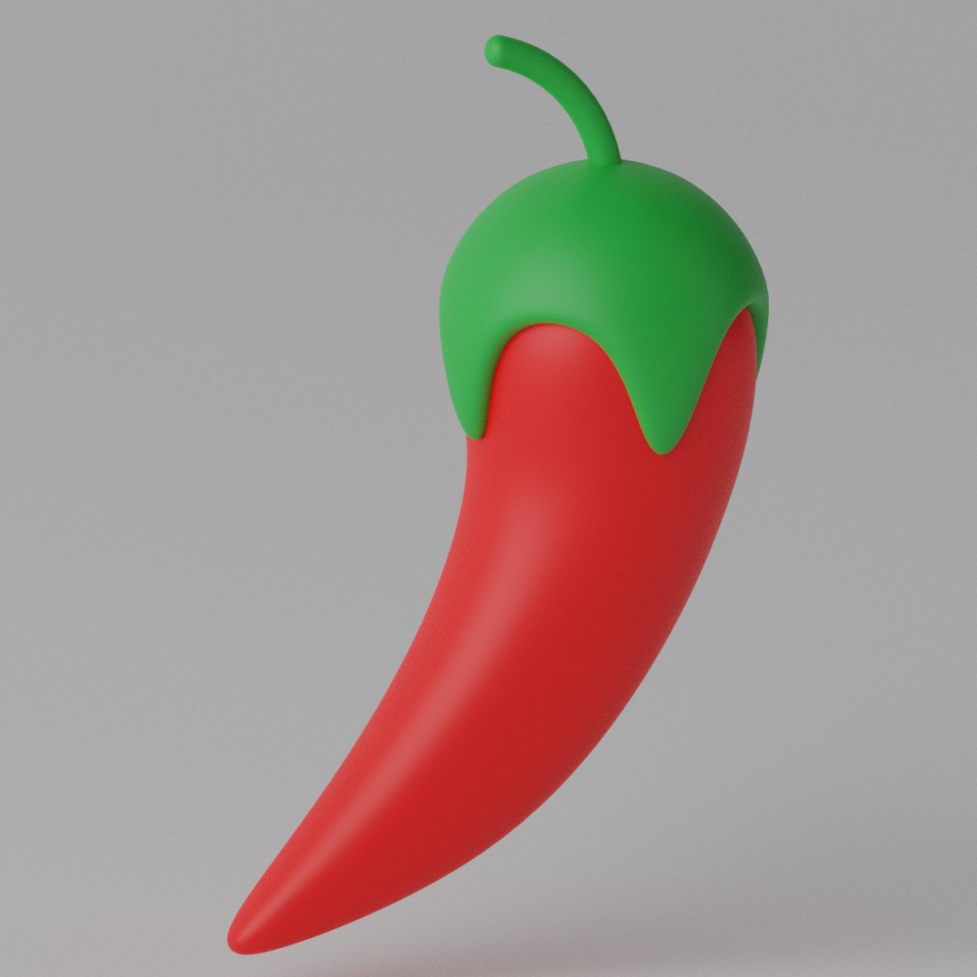 3D Cartoon Chili Pepper - TurboSquid 2332784