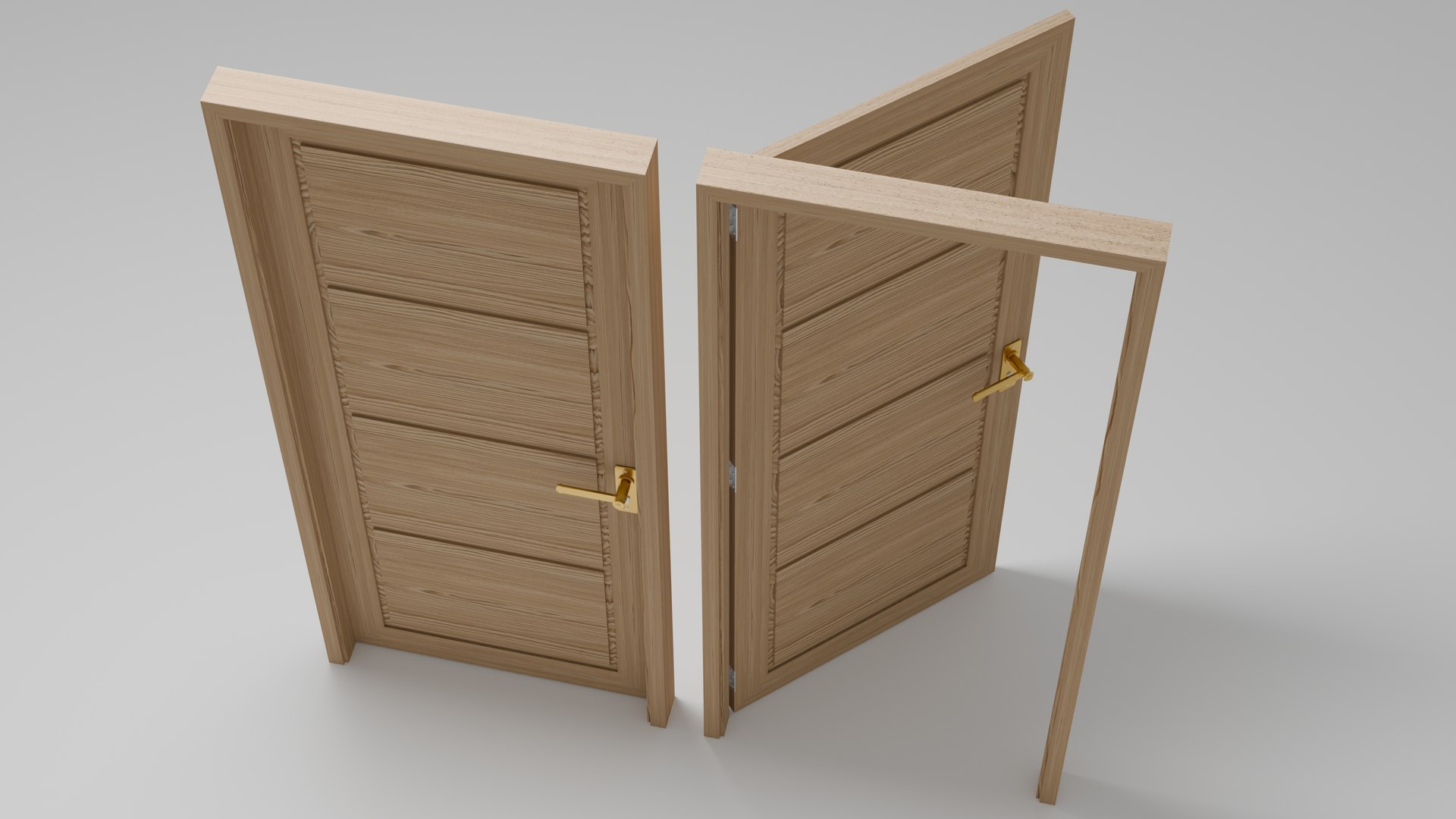 3D Interior Mahogany Door - TurboSquid 2197710