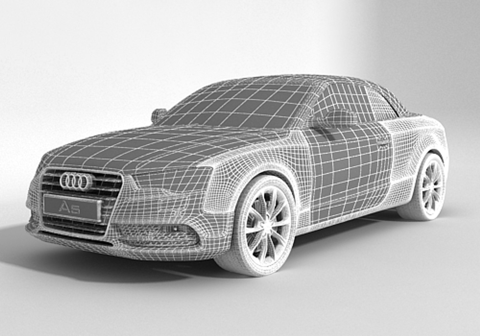 Audi A5 Cabrio 2014 3d Model