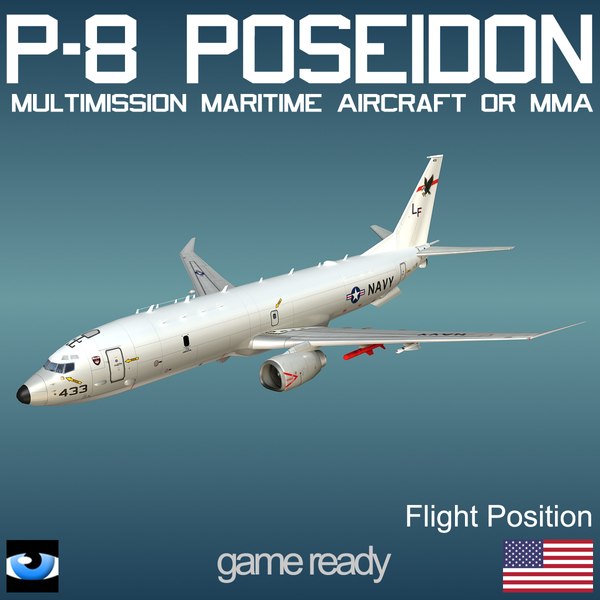 3d model p-8 poseidon