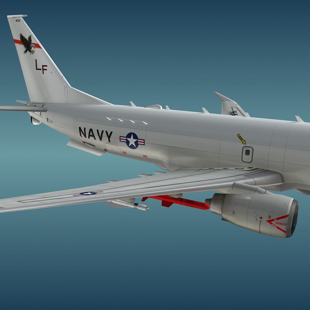 3d p-8 poseidon flight position model