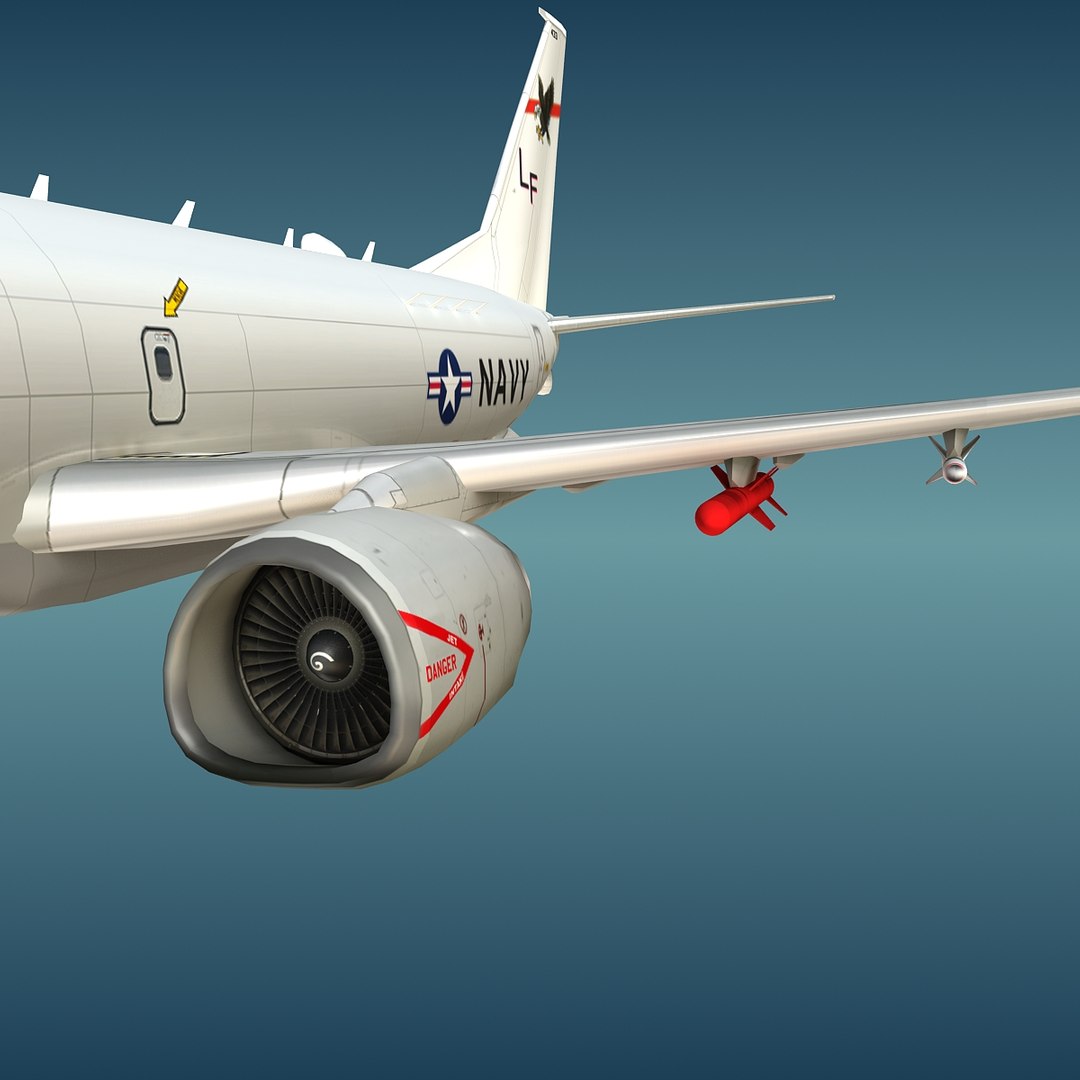 3d p-8 poseidon flight position model