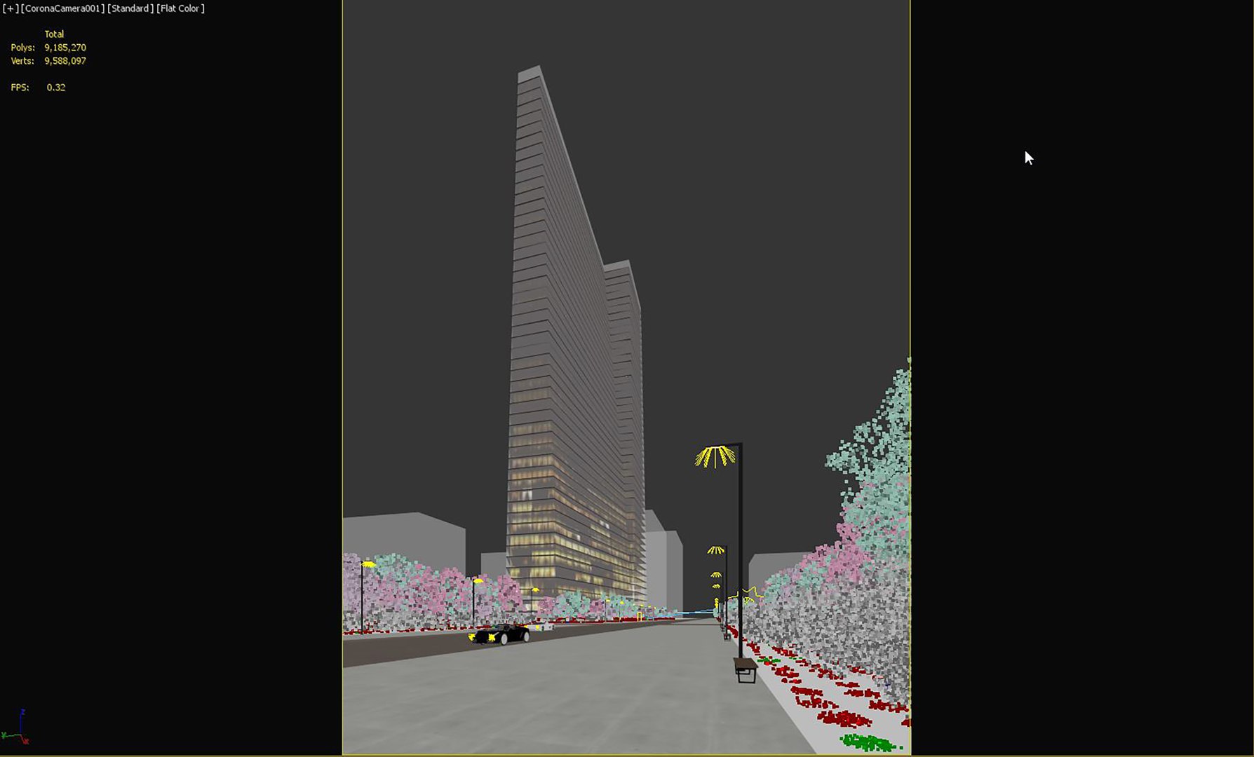 Exterior night scene 3D model - TurboSquid 1853067