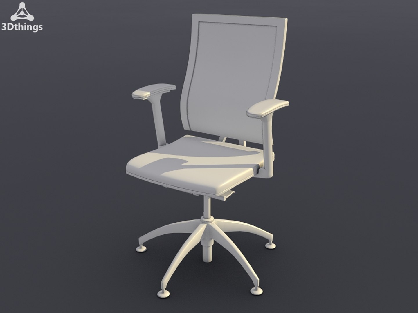 3d conference chair open swivel model