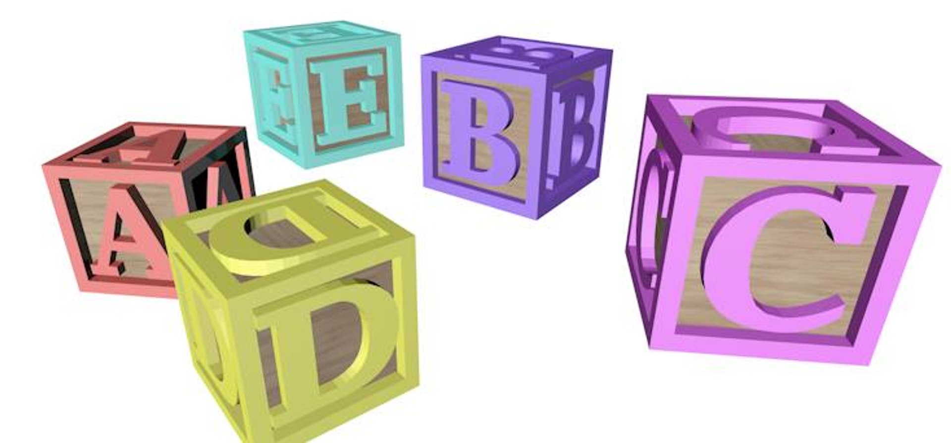 Alphabet Blocks Letters 3d C4d