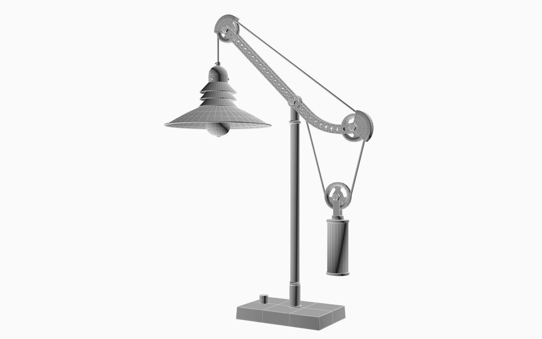 Crane Desk Lamp On 3D - TurboSquid 2004817