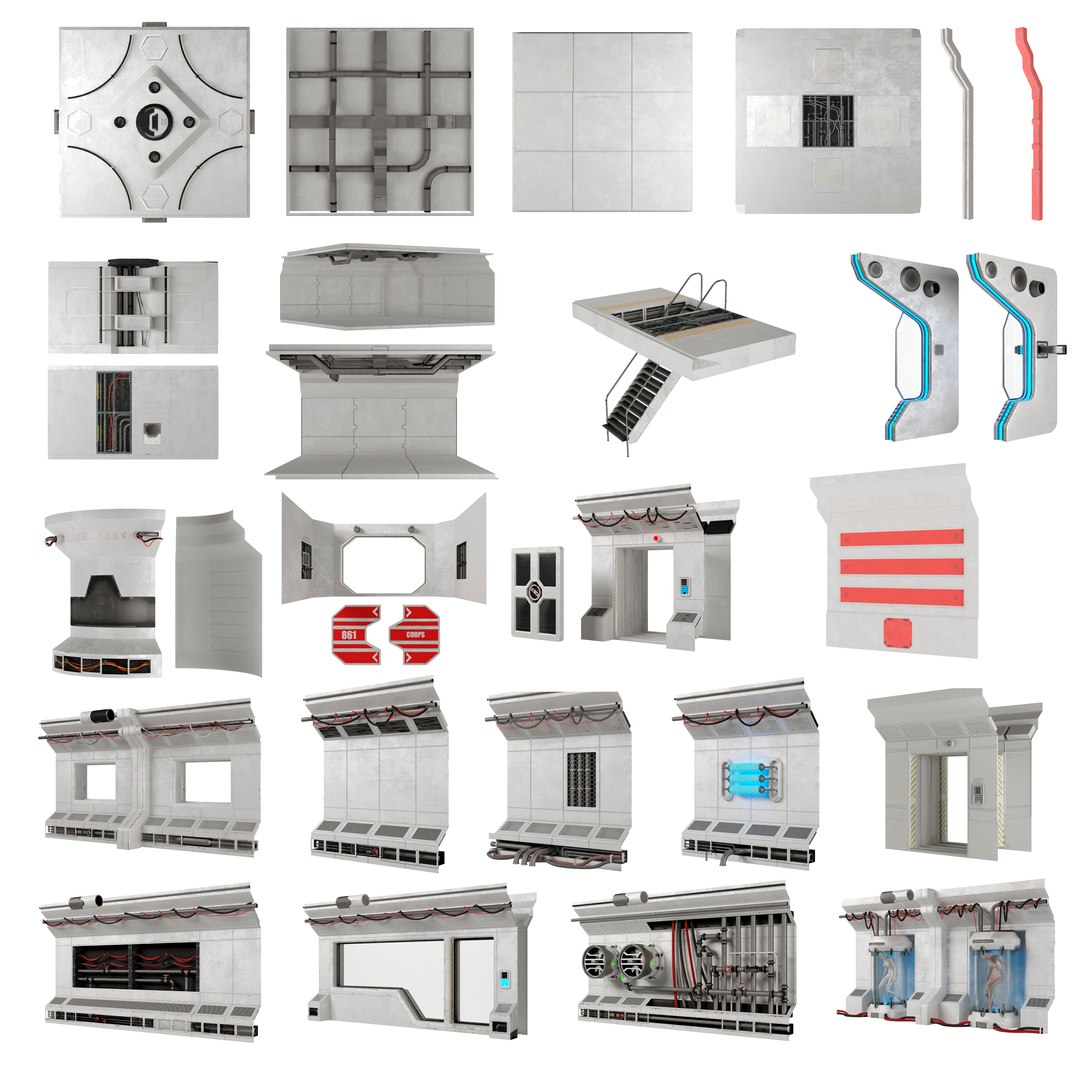 3D Sci-fi Kitbash - TurboSquid 1669880