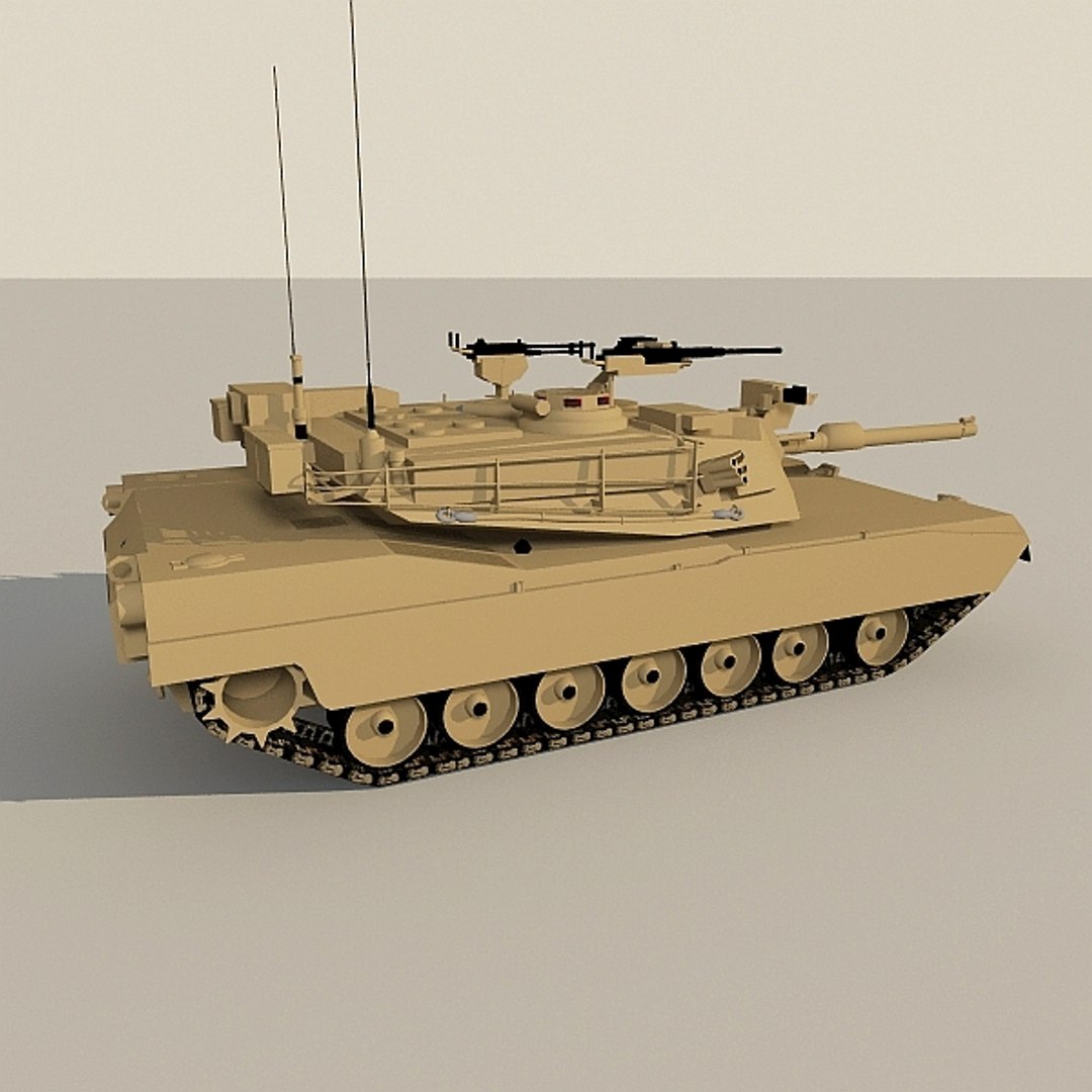 Abrams Low-poly Tank 3d Model