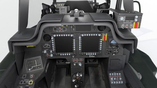 3D Boeing AH-64D Apache Cockpit High Detail model - TurboSquid 1976731