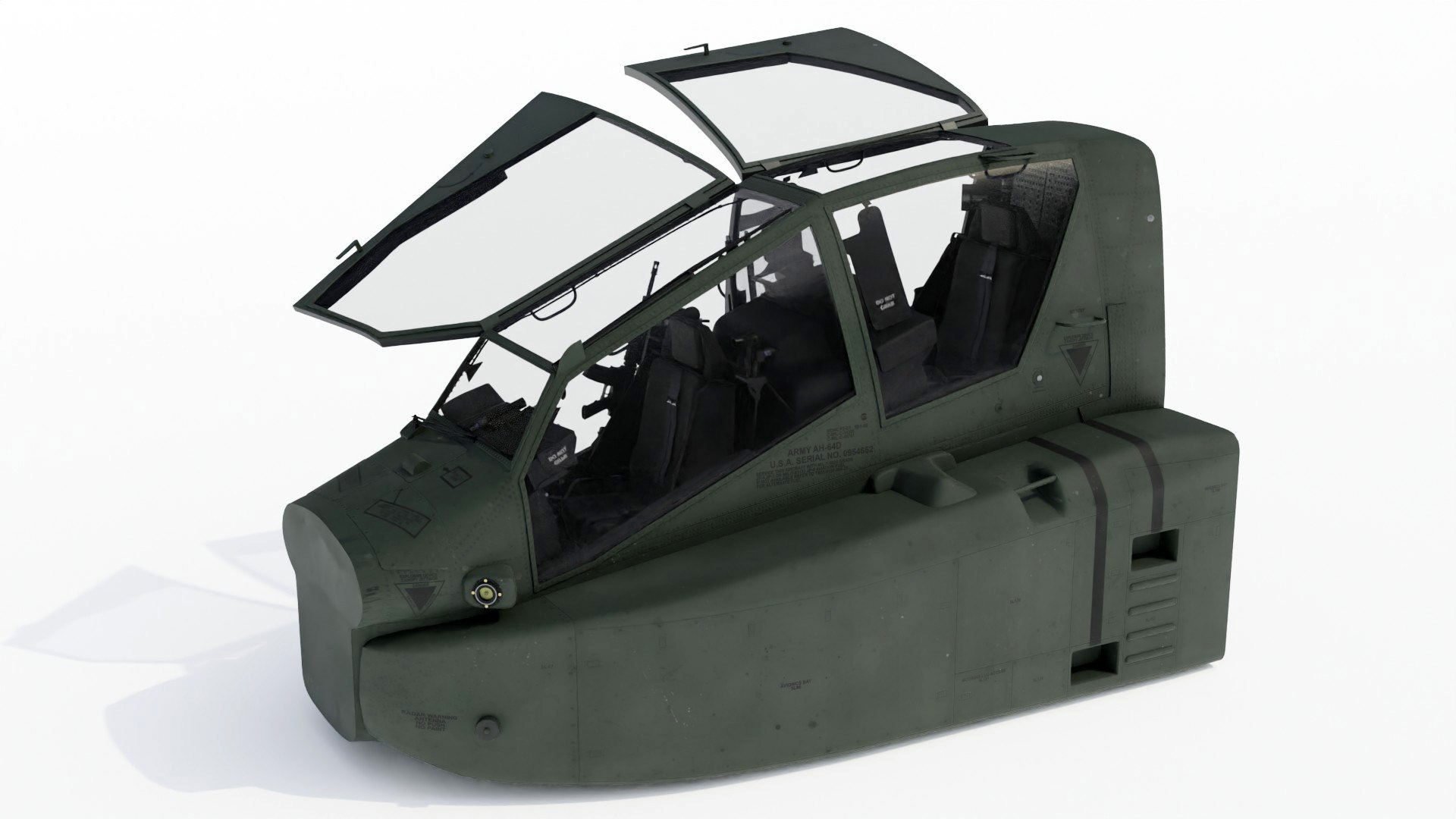 3D Boeing AH-64D Apache Cockpit High Detail Model - TurboSquid 1976731