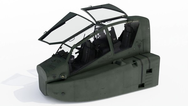 3D Boeing AH-64D Apache Cockpit High Detail model - TurboSquid 1976731