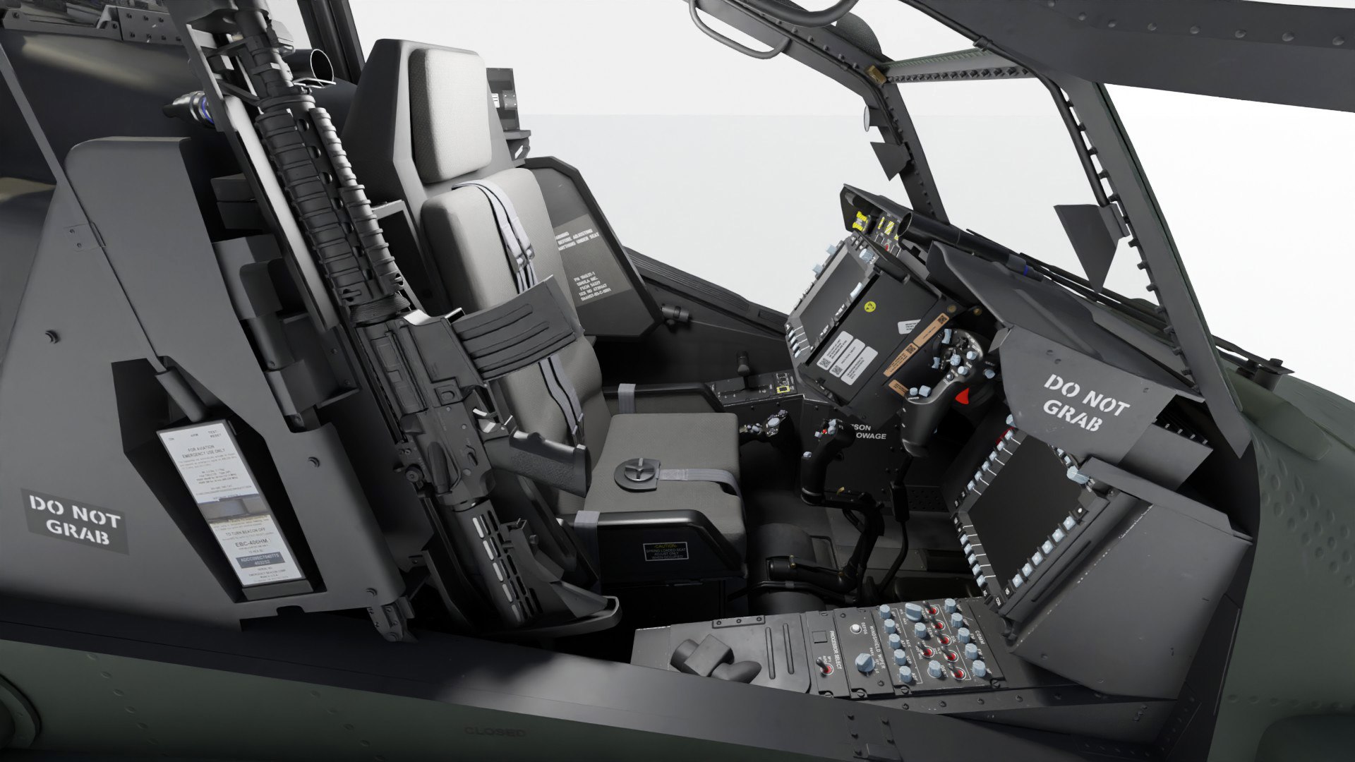 3D Boeing AH-64D Apache Cockpit High Detail Model - TurboSquid 1976731