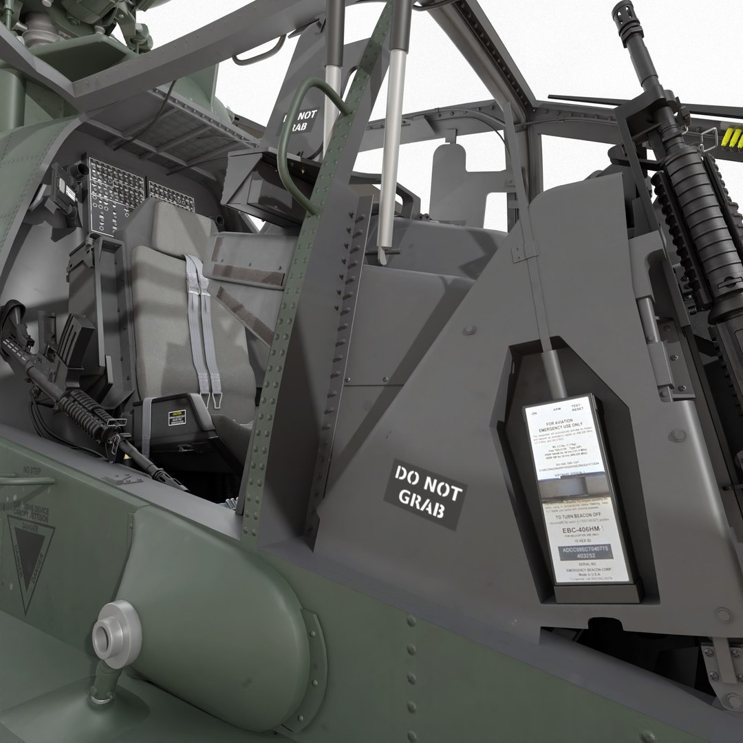 3D Boeing AH-64D Apache Cockpit High Detail Model - TurboSquid 1976731