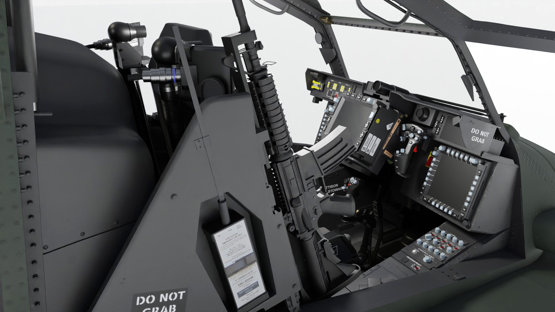 3D Boeing AH-64D Apache Cockpit High Detail Model - TurboSquid 1976731