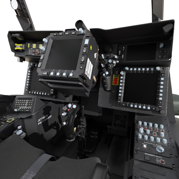 Boeing AH-64D Apache Cockpit mit hohen Details 3D-Modell - TurboSquid ...