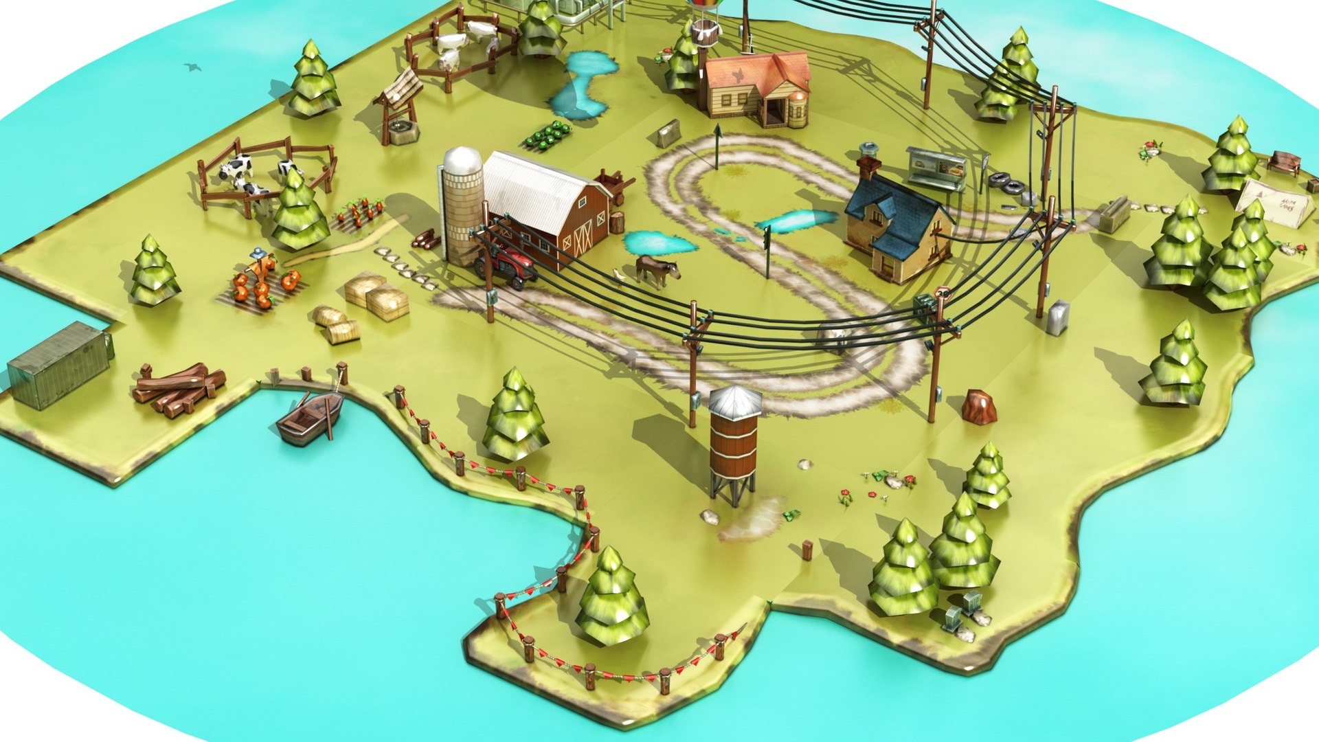 3D Animation Farm House - TurboSquid 1462208