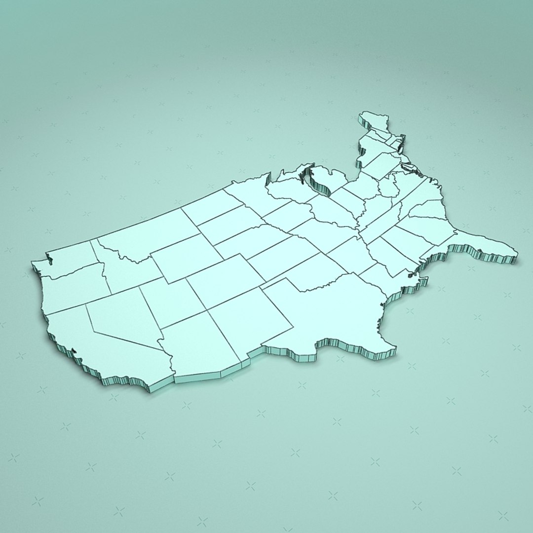 3d model usa states