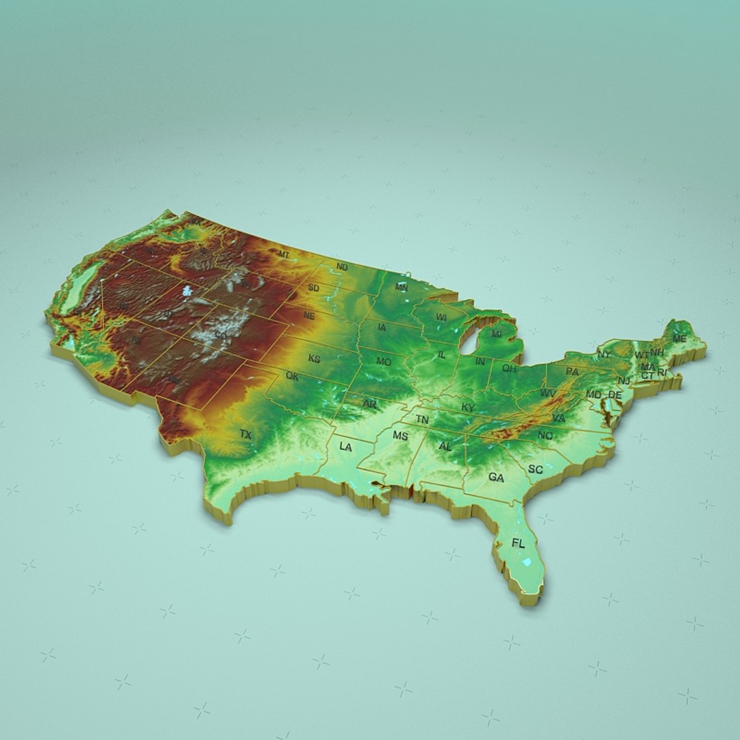 3d model usa states