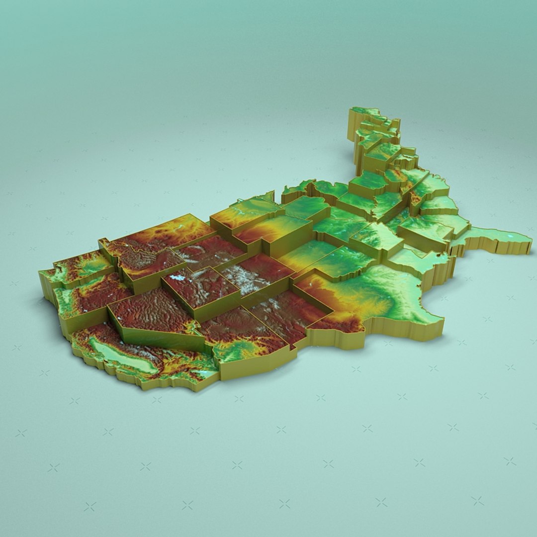 3d model usa states