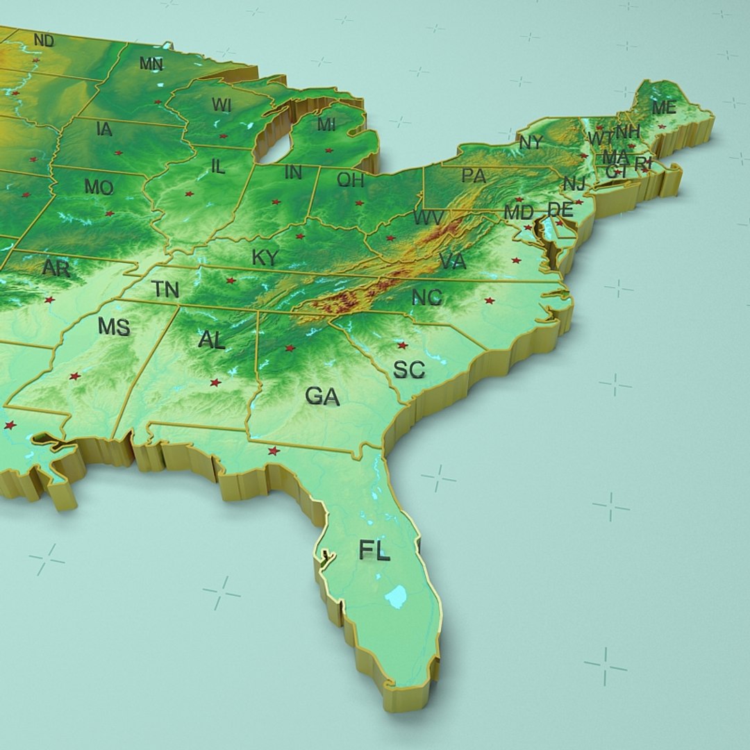 3d model usa states