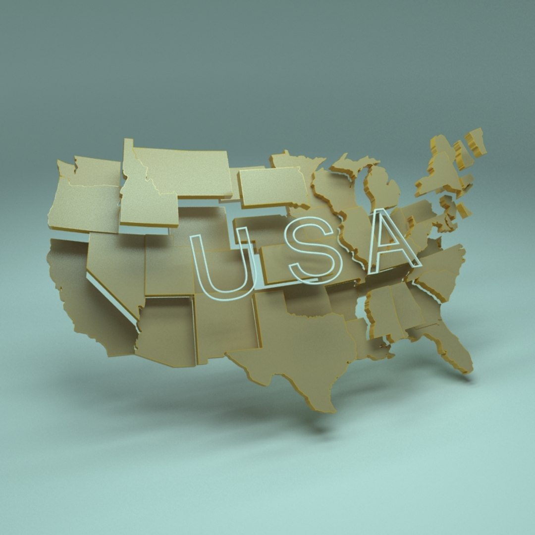 3d model usa states
