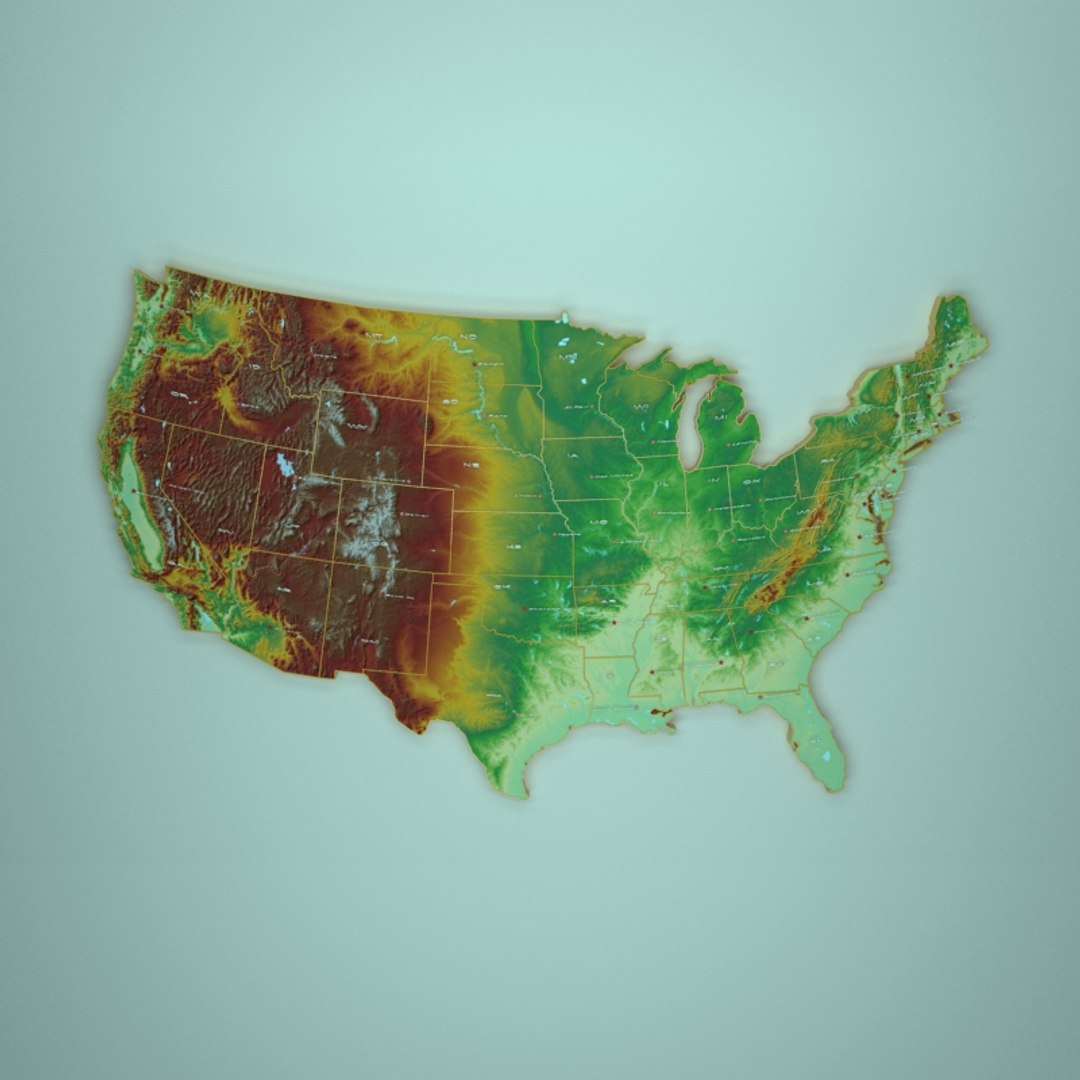 3d model usa states