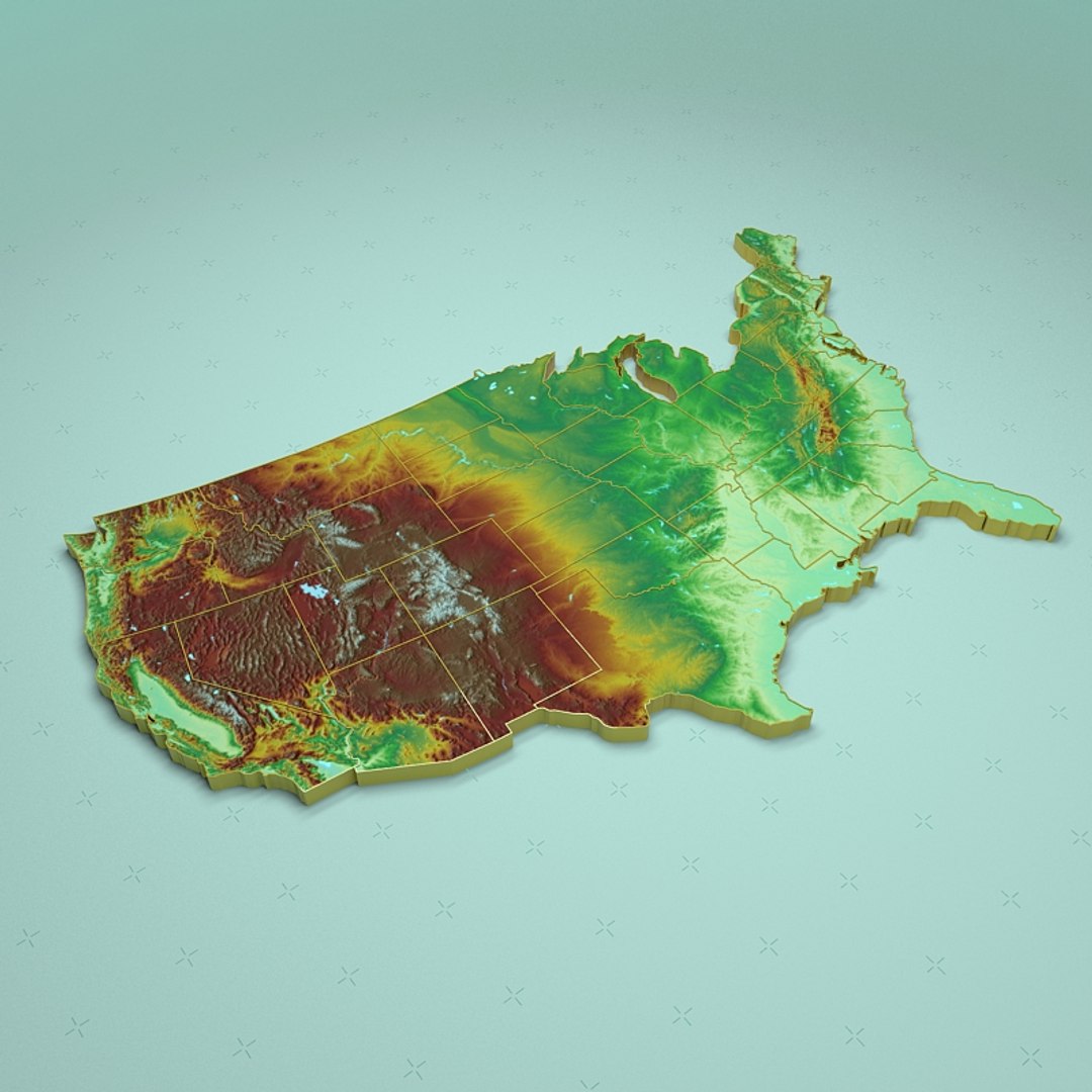 3d model usa states