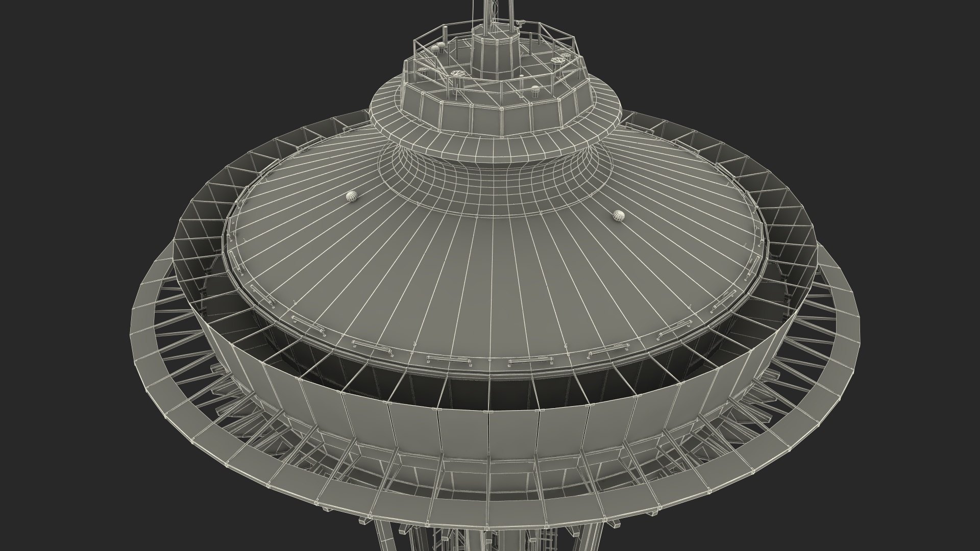 3D Space Needle model - TurboSquid 2040325