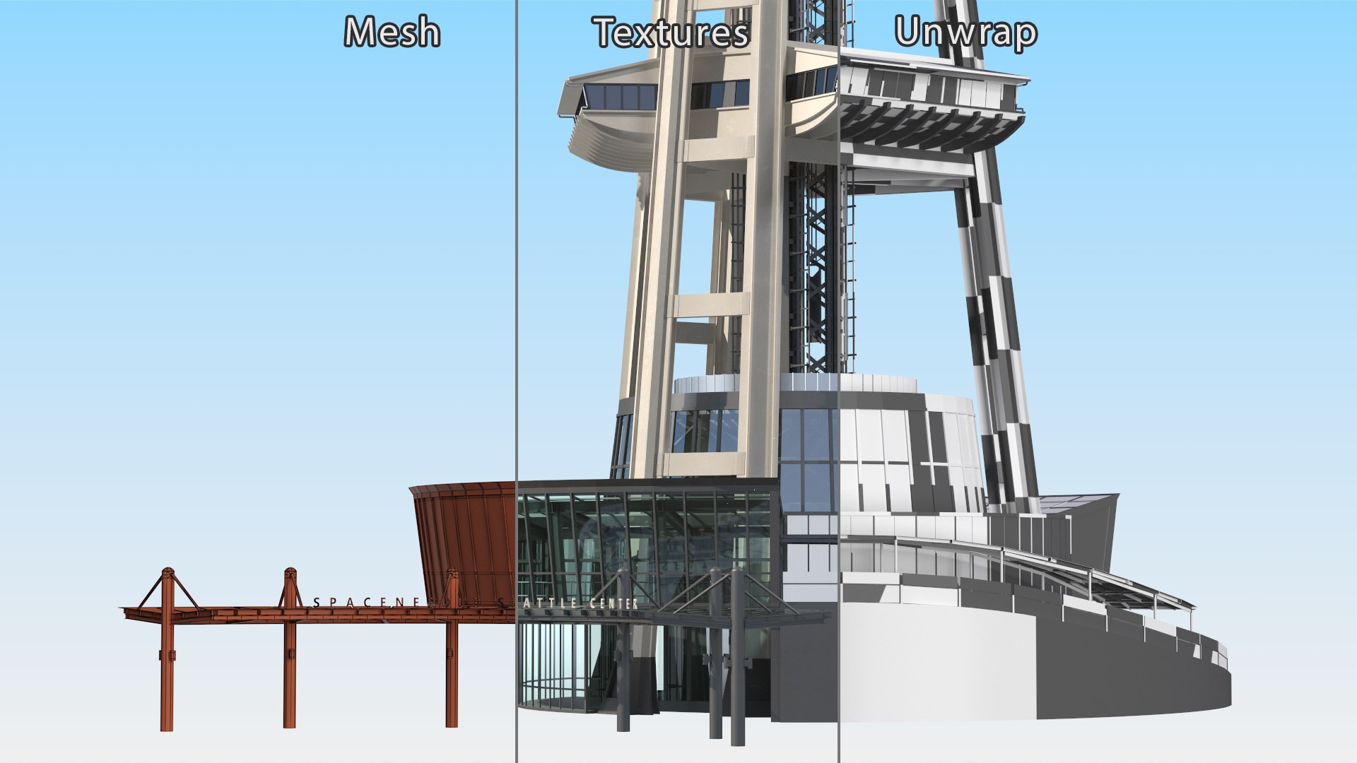 3D Space Needle model - TurboSquid 2040325