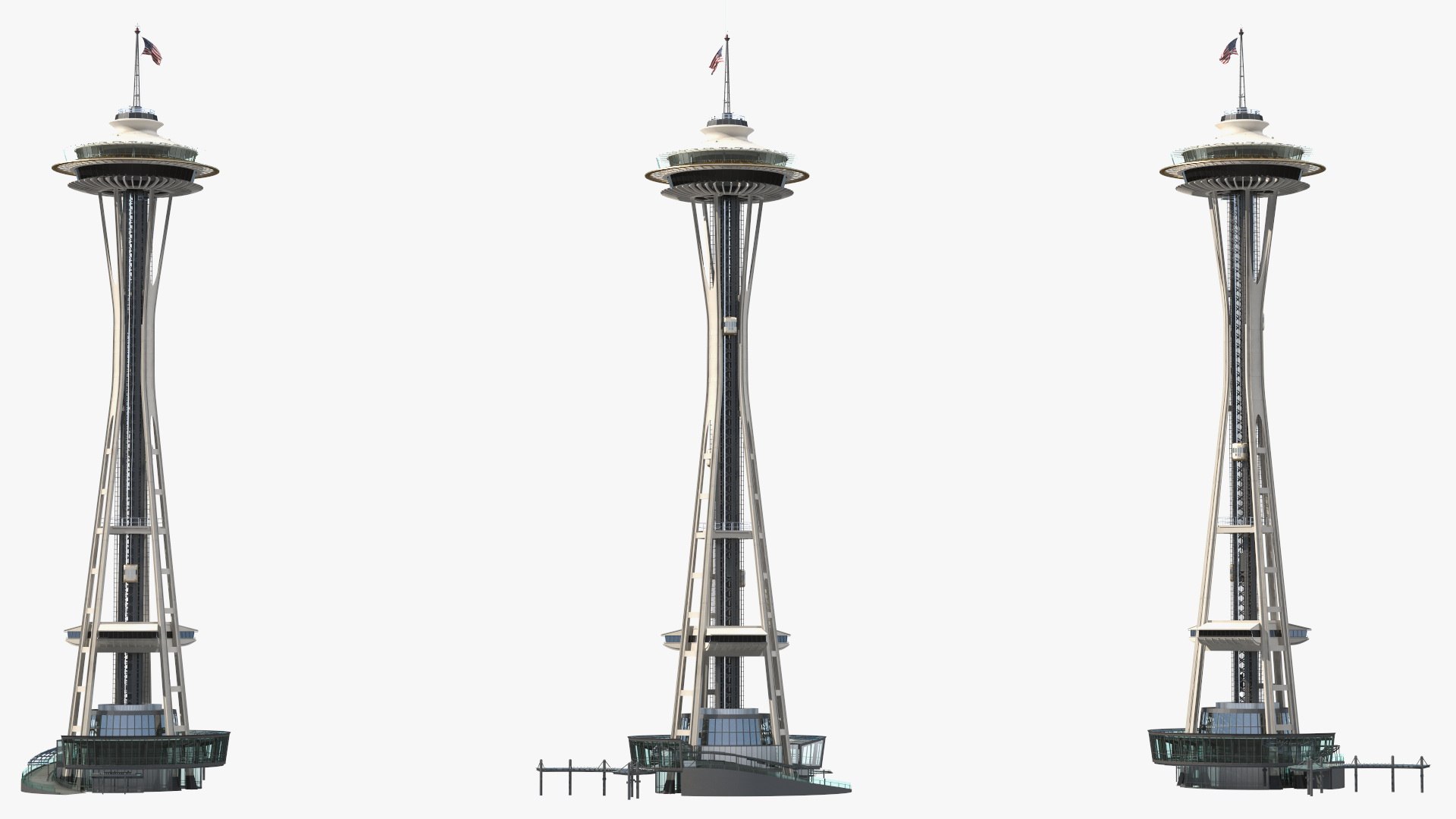 3D Space Needle model - TurboSquid 2040325