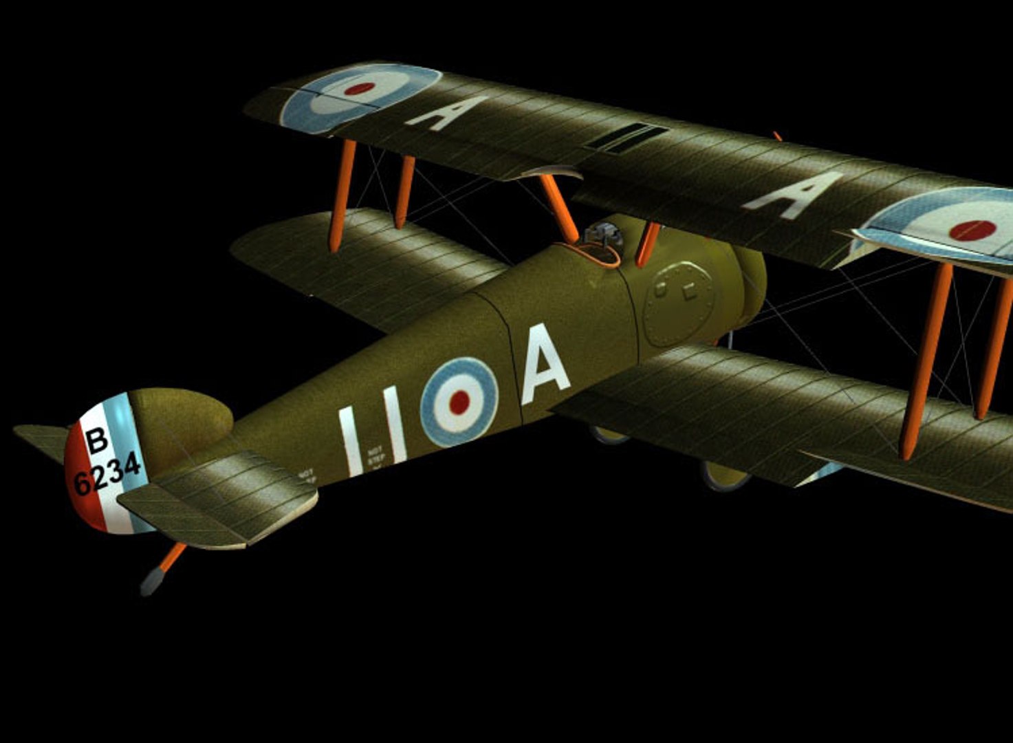 Plane Fighter Biplane 3d