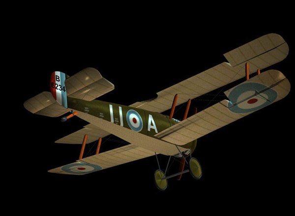 plane fighter biplane 3d