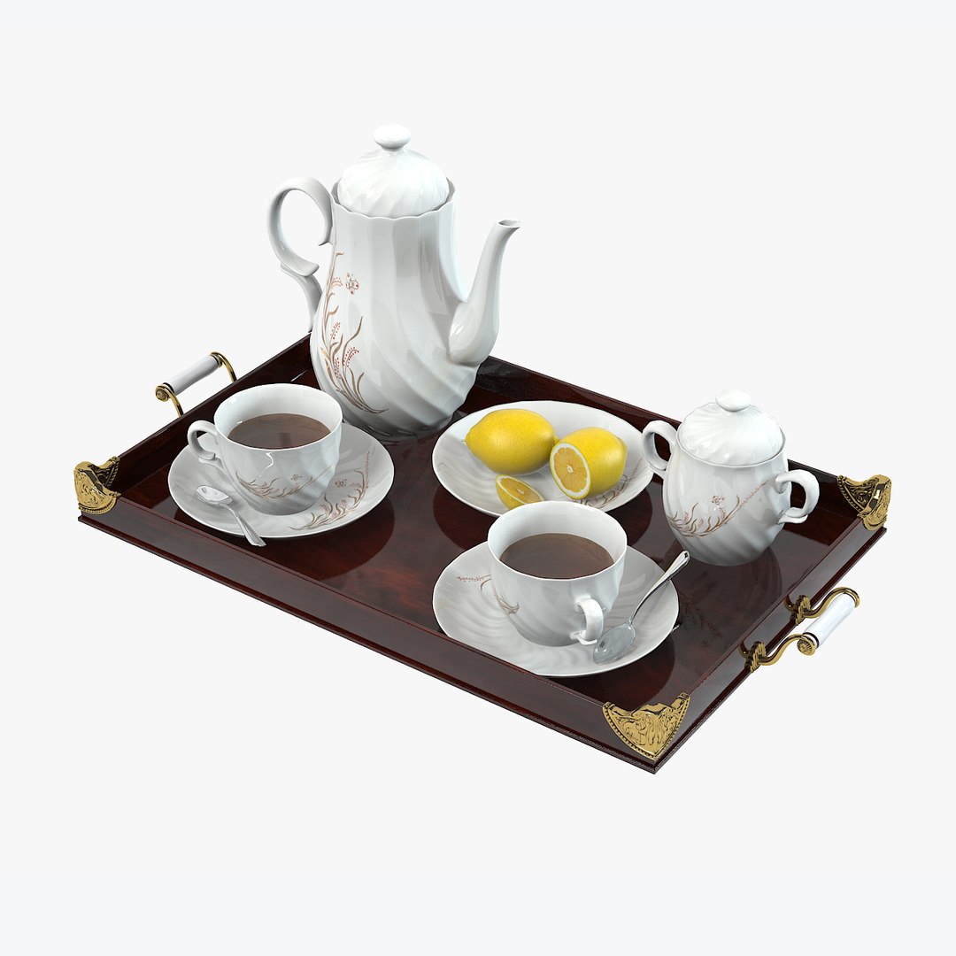 3d Porcelain Tea Set Lemons