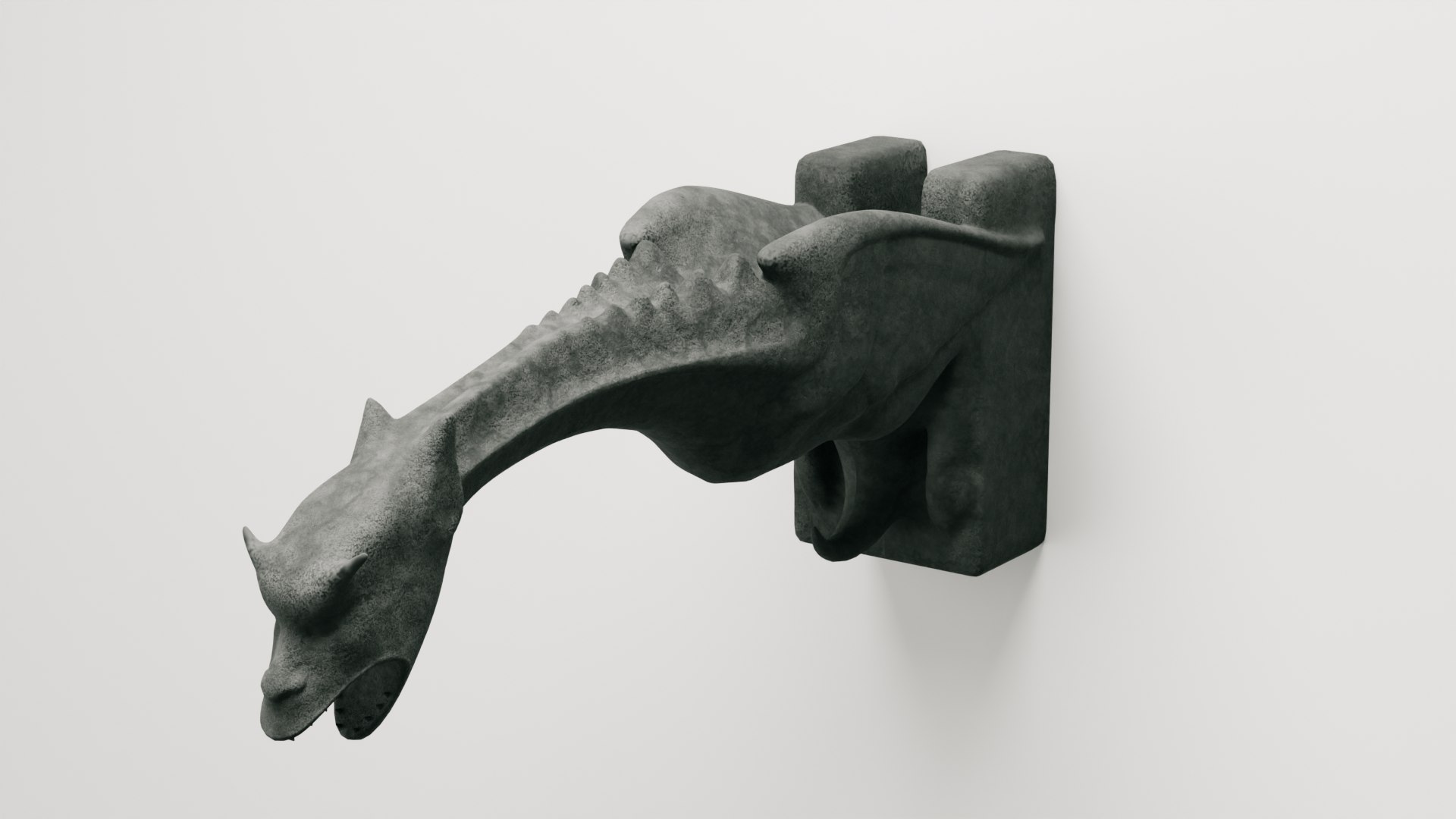 Traditional Water Spouting Gargoyle Statue 3D Model - TurboSquid 2414646