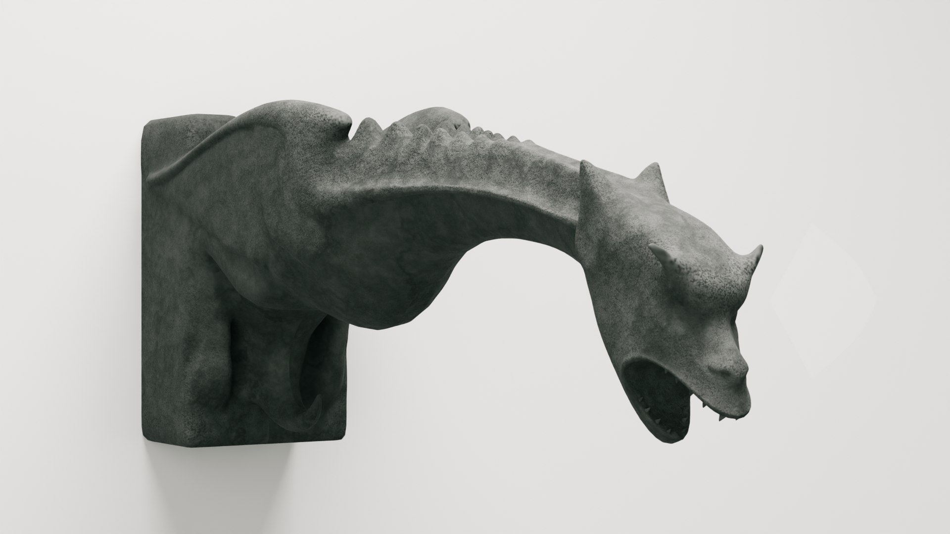 Traditional Water Spouting Gargoyle Statue 3D Model - TurboSquid 2414646