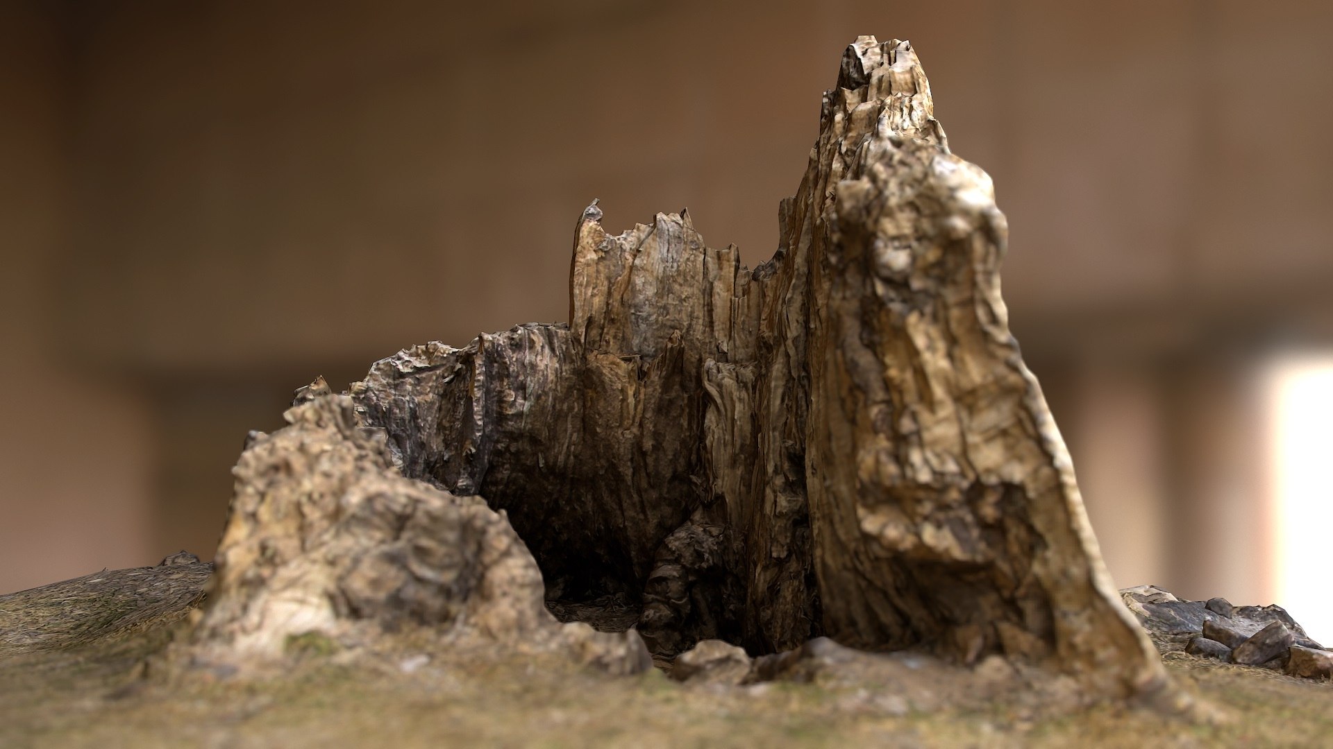 3D Old Tree Stump - TurboSquid 1157402